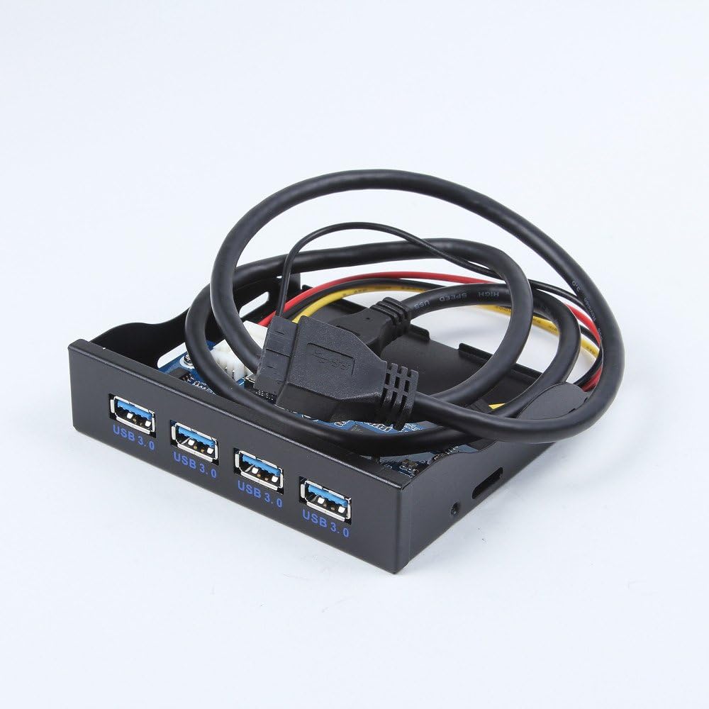 E-SDS USB 3.0 4-Ports 3.5 inch Metal Front Panel USB Hub with 15 Pin ...