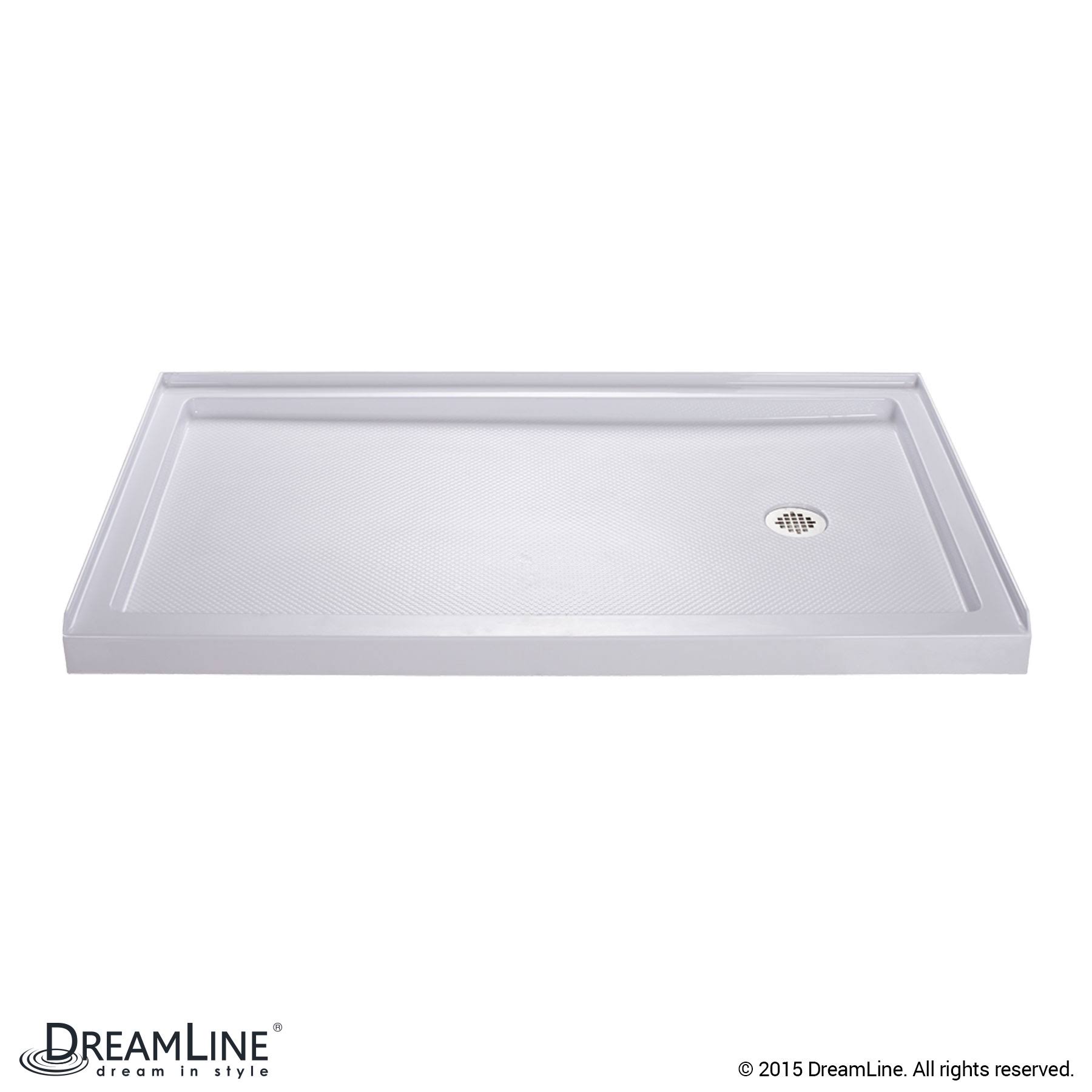 DreamLine Slimline 36 in. x 60 in. Single Threshold Shower Base, Right ...