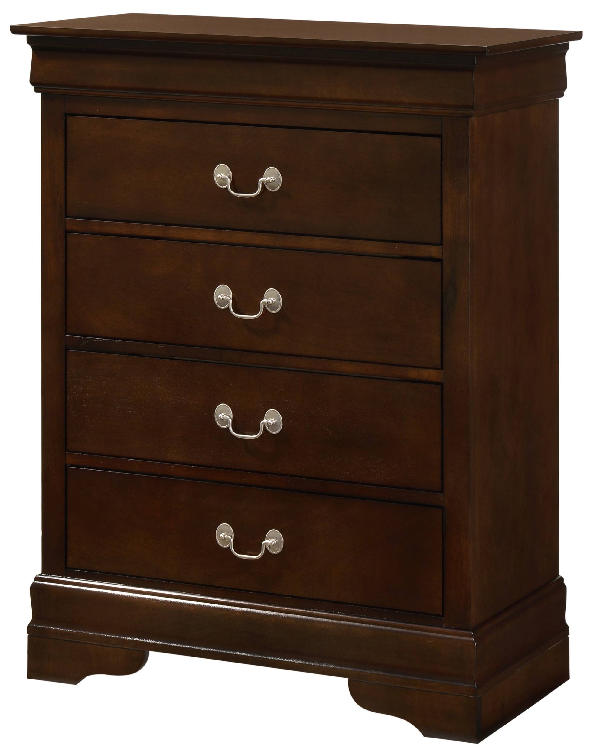 Glory Furniture Louis Phillipe G3125-BC 4 Drawer Chest, Cappuccino ...